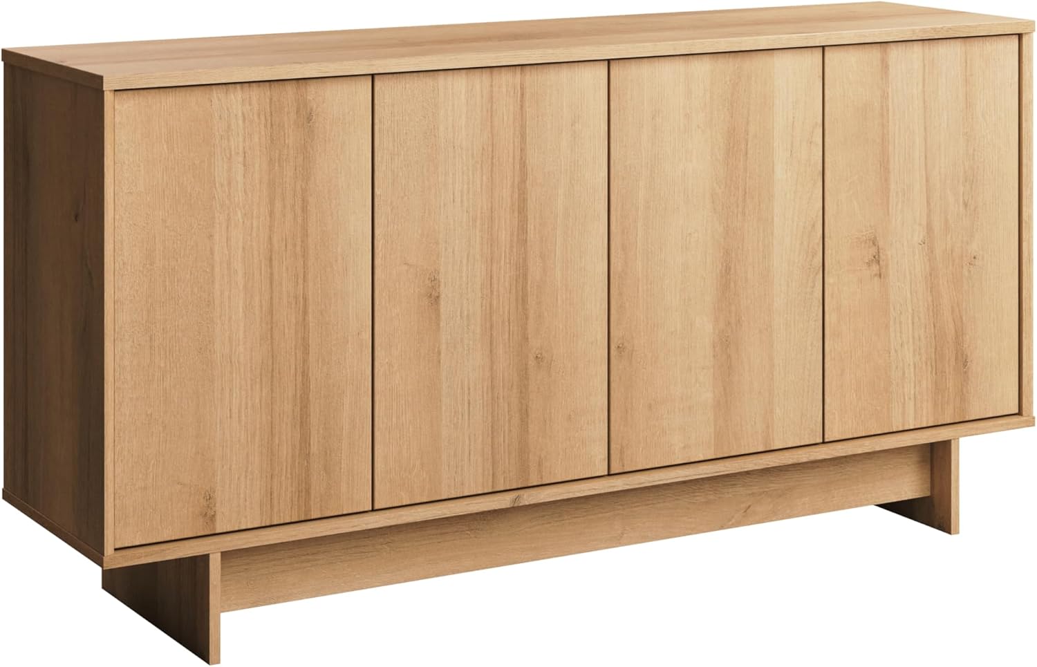 Prepac Natural Oak Finnley Sideboard Cabinet Buffet Cabinet with ...