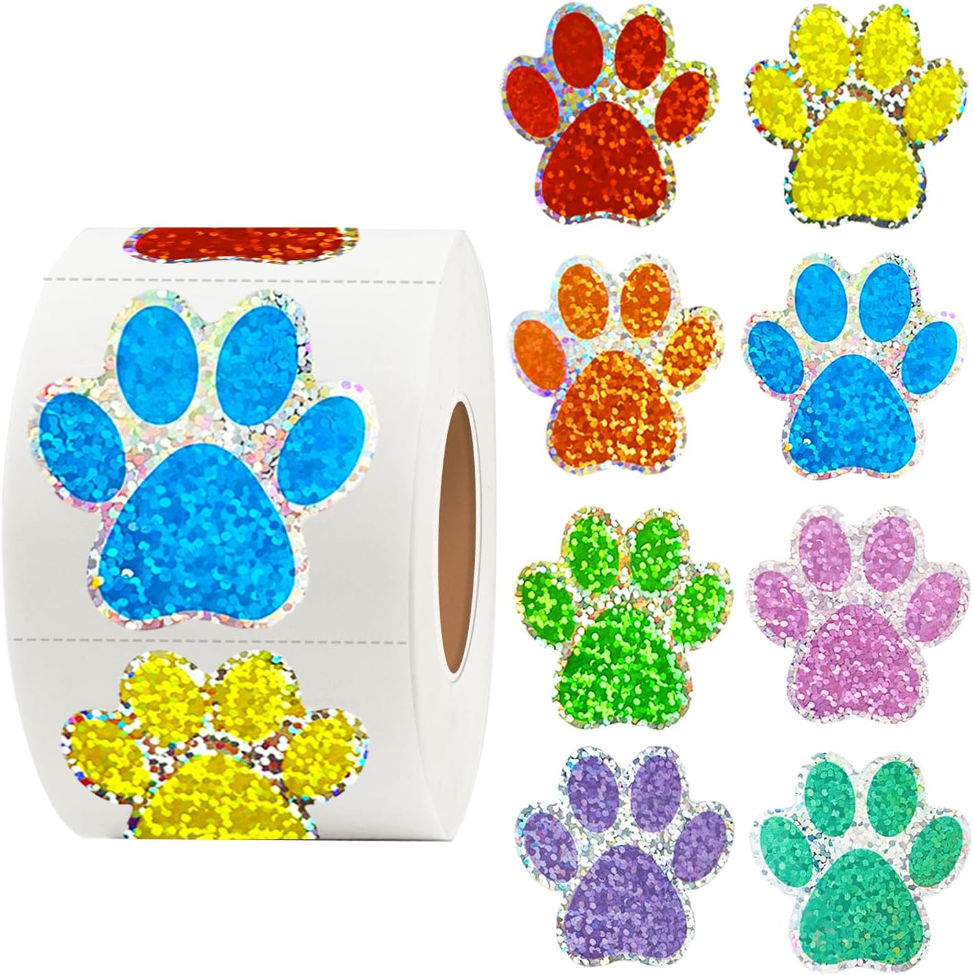 Amazon.com: Junkin 120 Pcs Paw Print Cutouts Mini Paw Print Accents Paw ...