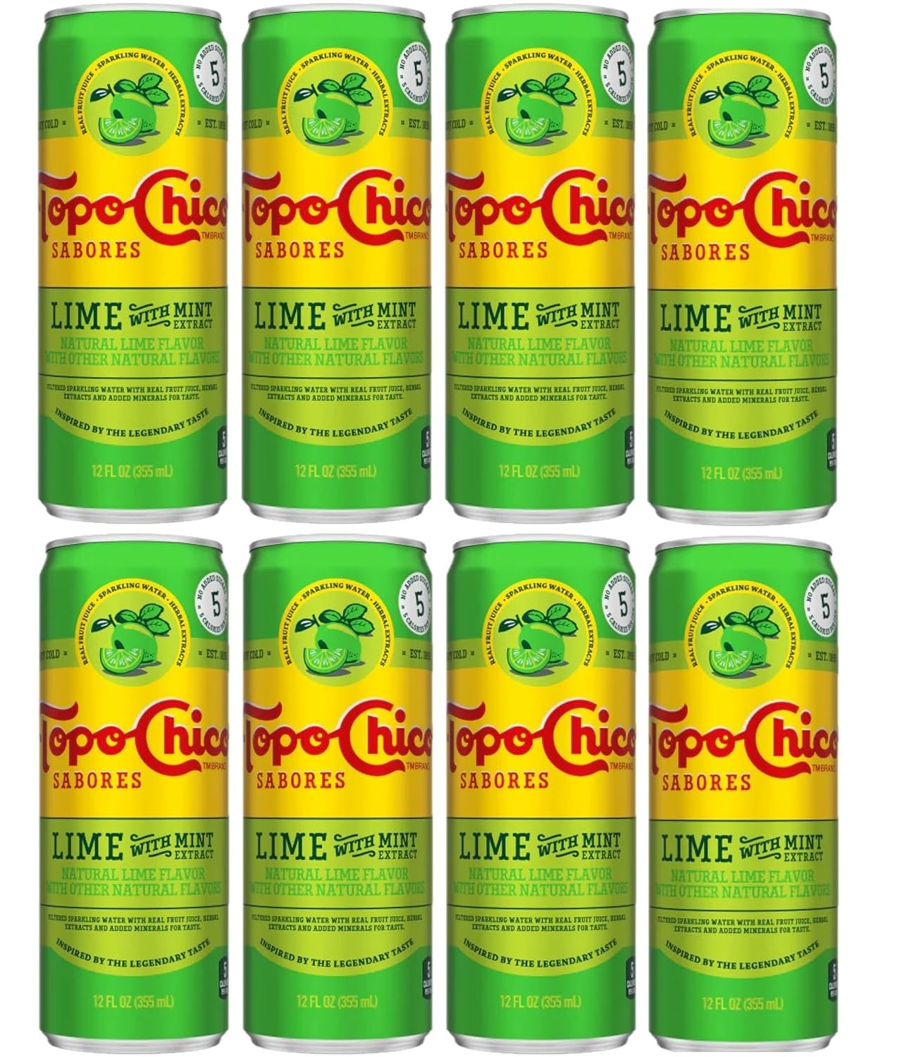 Amazon.com : Topo Chico Sabores 12oz Cans (Lime Mint) pack of 8, (total ...