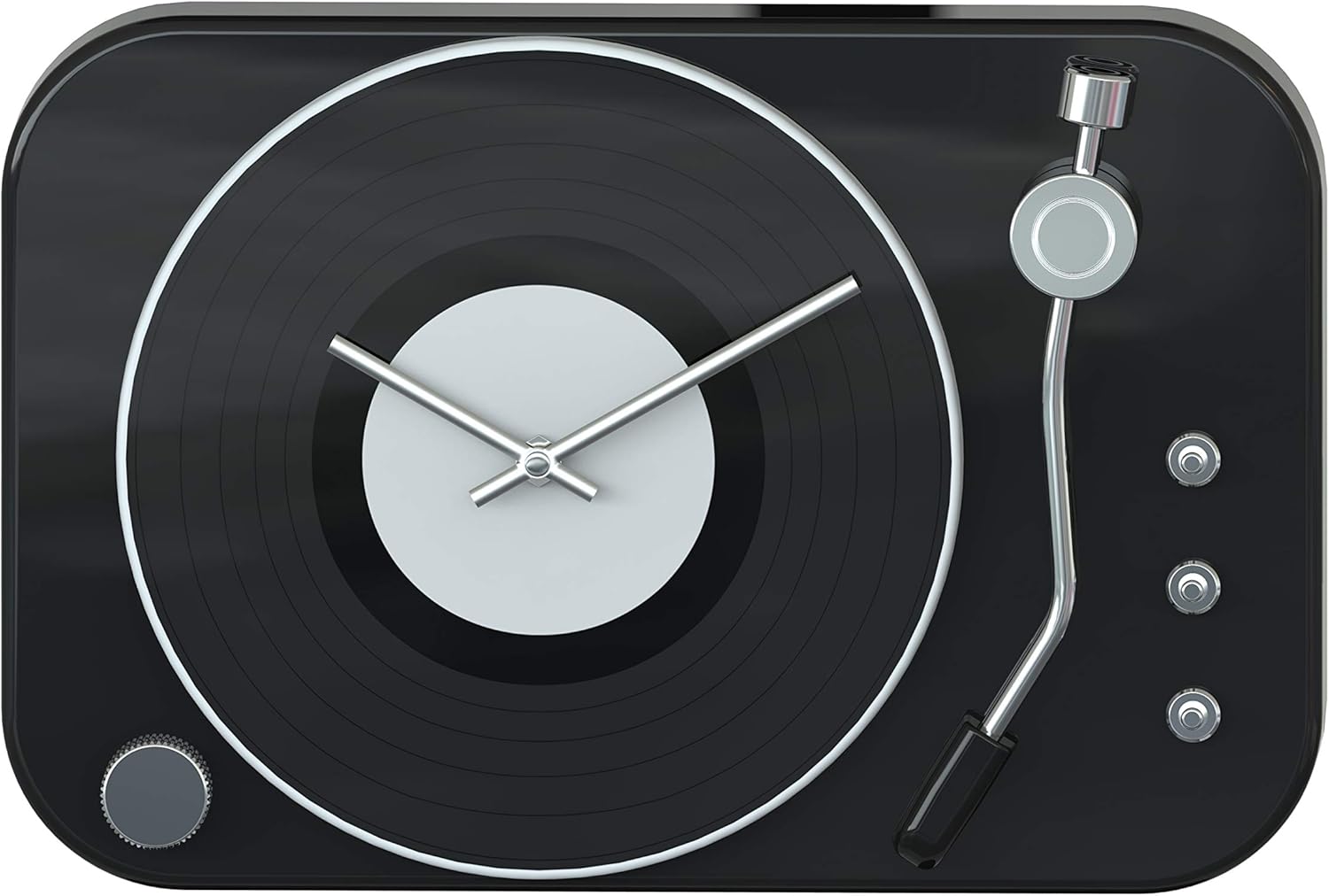 Amazon.com: Jumbl Vintage Retro Metal Record Player Wall Clock - Black ...