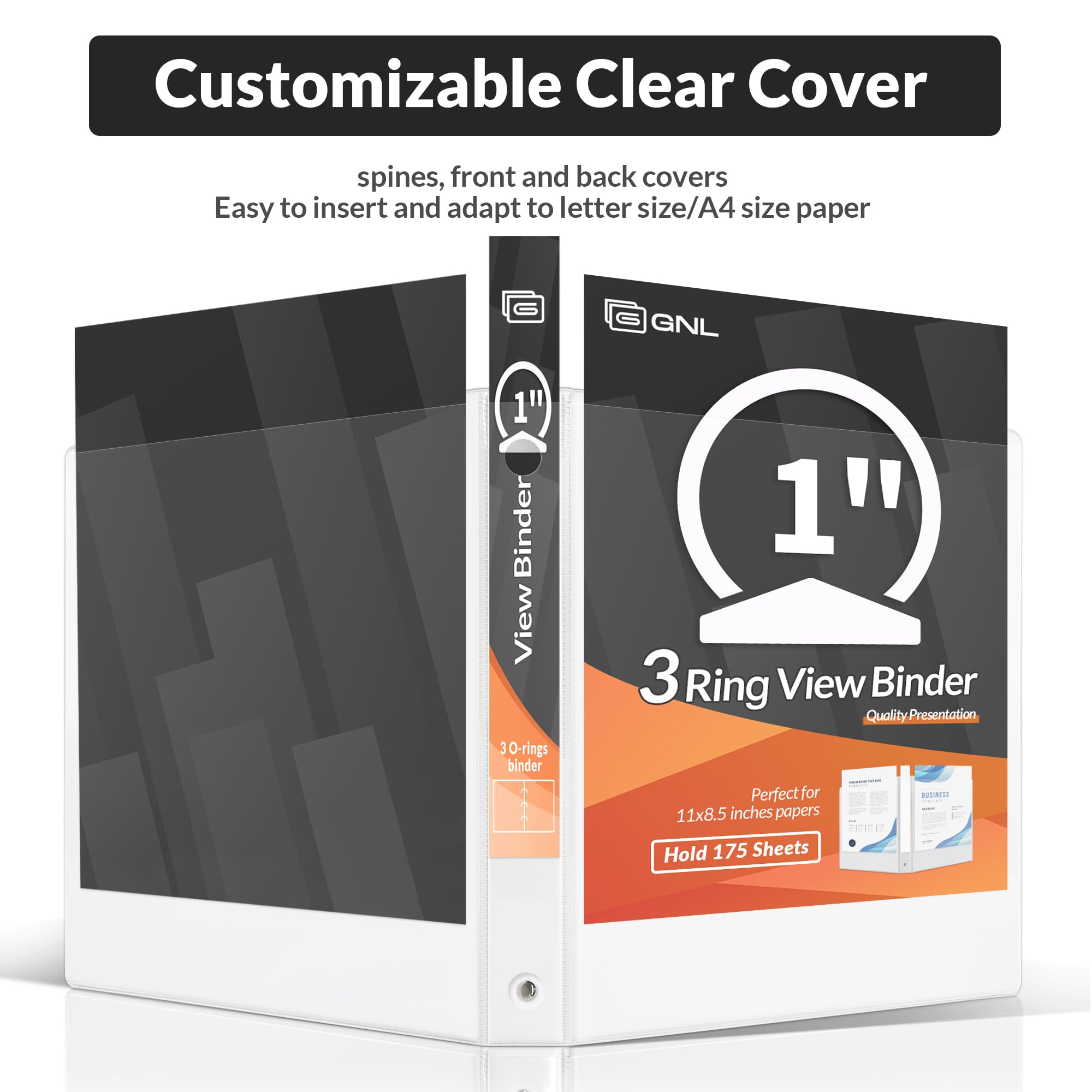 Snapklik.com : GNL 1 Inch Binders 3 Ring Bulk, 1