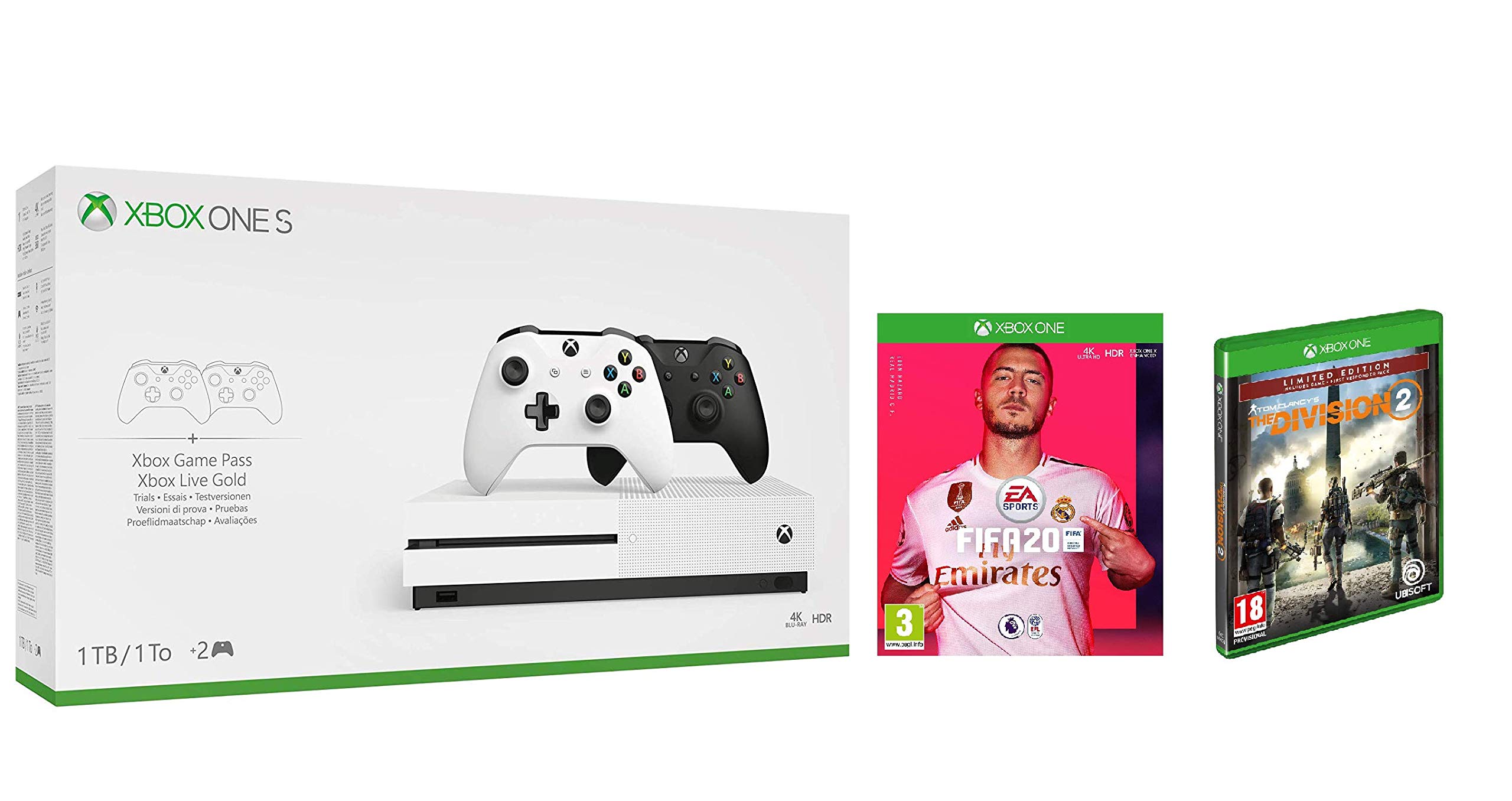 Xbox one s 1tb bundle with 2 controllers new arrivals