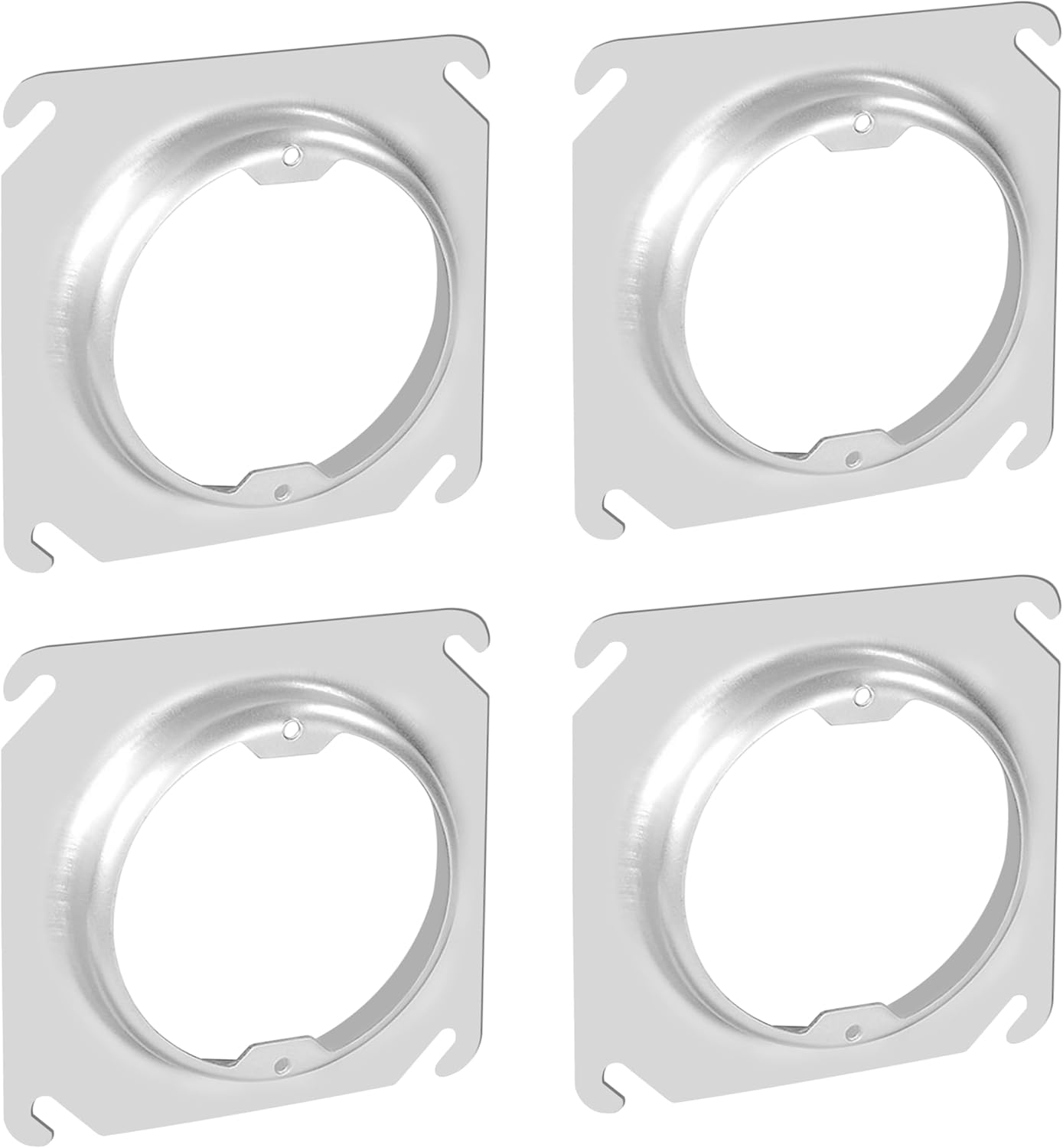OHLECTRIC 4 Pack - 4-Inch Square Mud Rings made from Galvanized steel ...