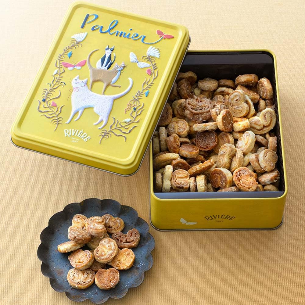 Jp 洋菓子店リビエール パルミエ・クッキー缶 バレンタイン 食品・飲料・お酒