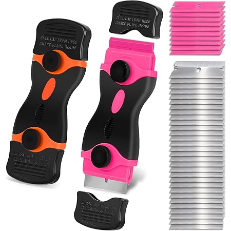 Razor Blade Scraper Tool, Razor Scraper with 40pcs Metal & Plastic ...