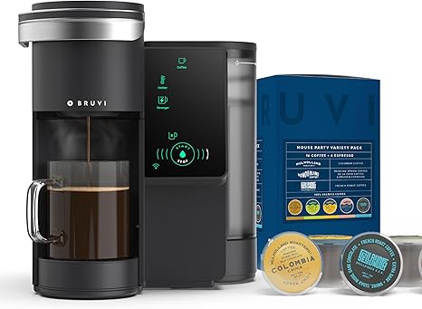 BRUVI Black Box | Single Reserve Coffee System | Includes 20 B Pods ...