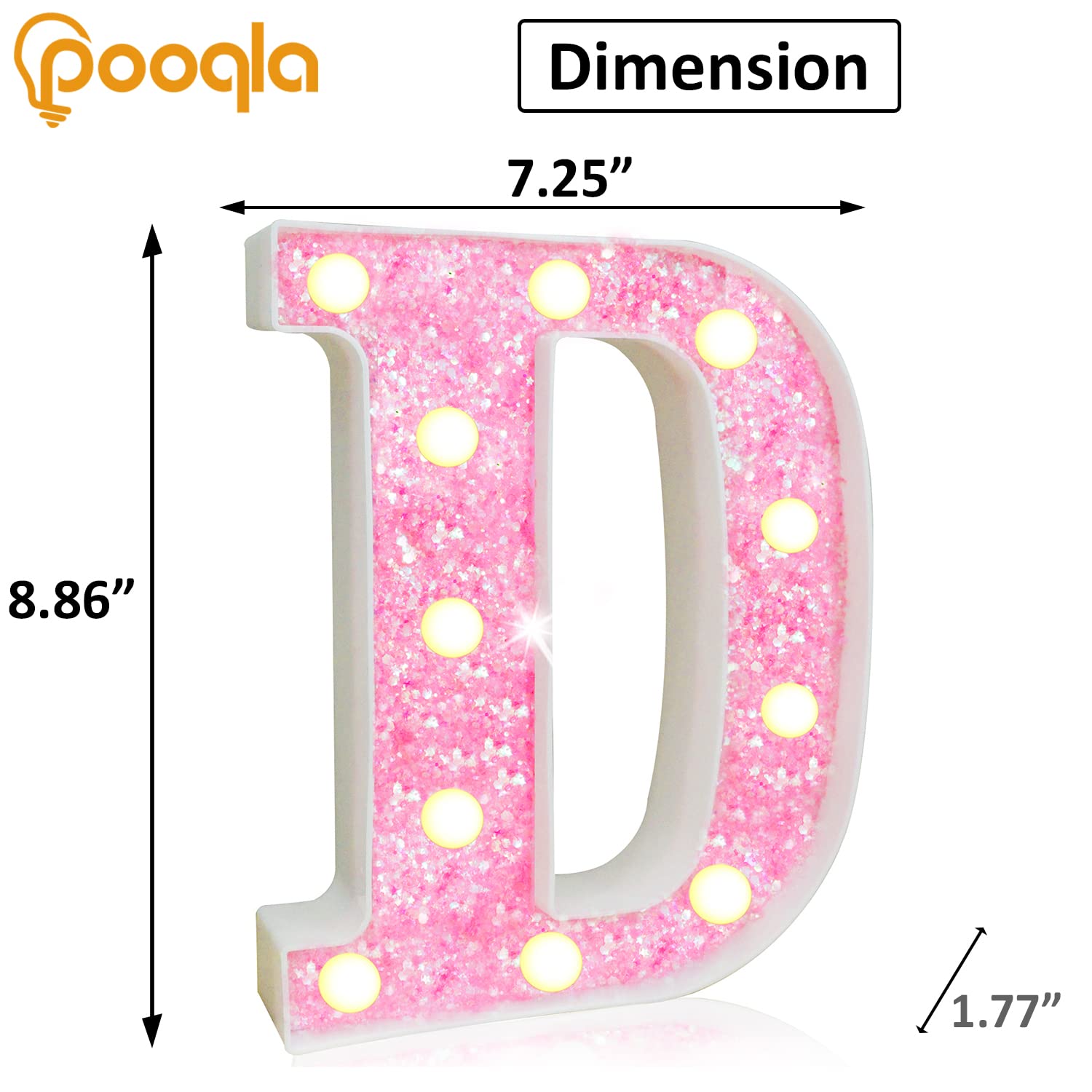 Snapklik.com : LED Marquee Letter Lights, Light Up Pink Letters Glitter ...