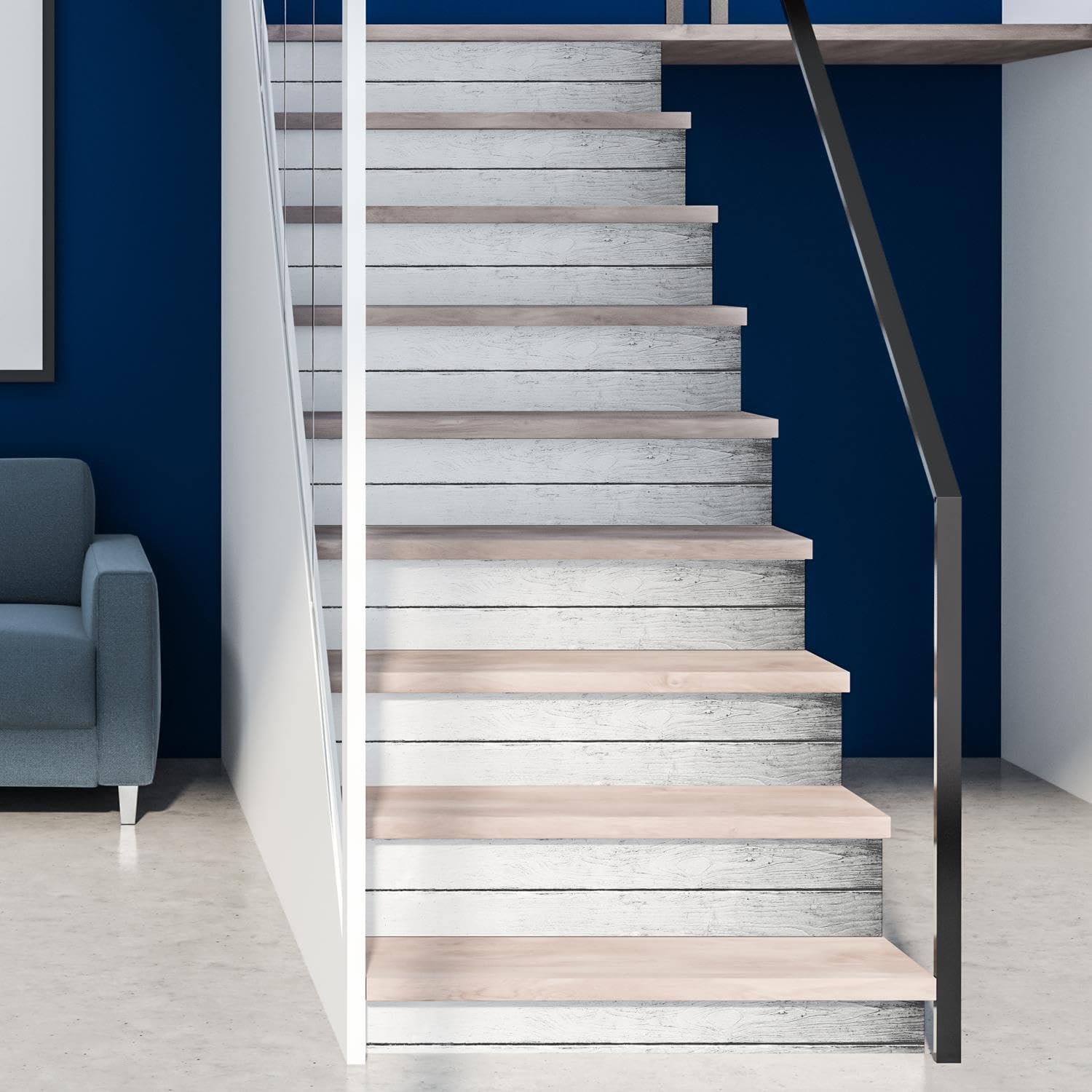 Amazon.com: WALPLUS 15 Strips 39" x 7.1" Stair Sticker Stair Riser ...