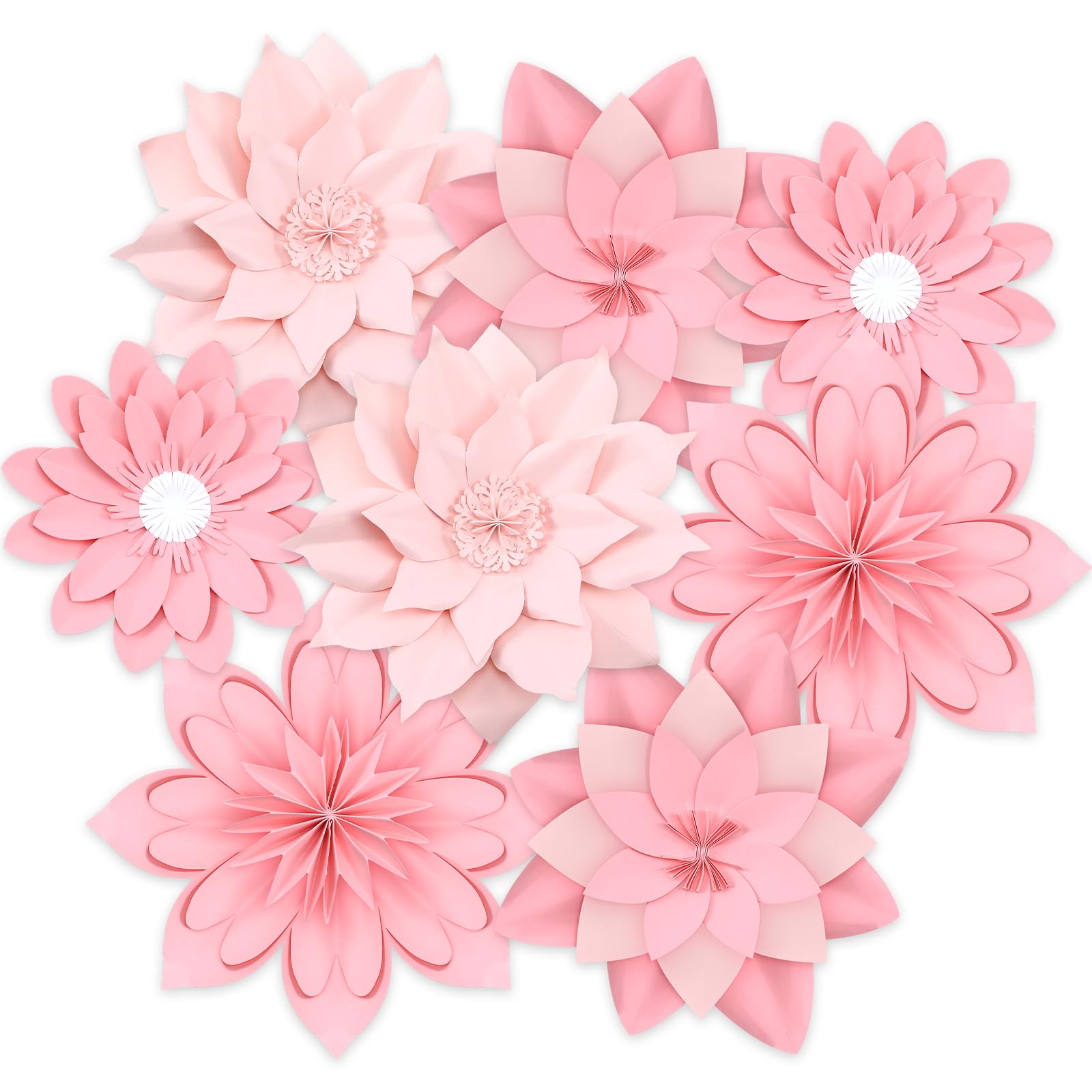 Amazon.com: Sinload 8 Pcs Pink Flowers for Bulletin Board Back to ...