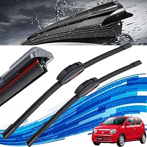 Amazon | アルト H26.12〜R3.7 HA36S 36V ワイパーブレード フラット エアロワイパー 一体型 U字フック クリップ 2本 500MM 350MM グラファイト加工 ...