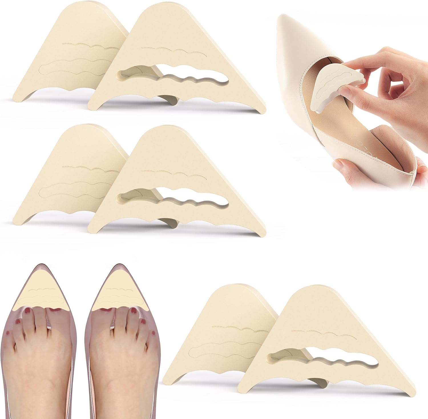 Amazon.com: SooGree 3 Pairs Shoe Toe Inserts for Shoes- Sponge ...