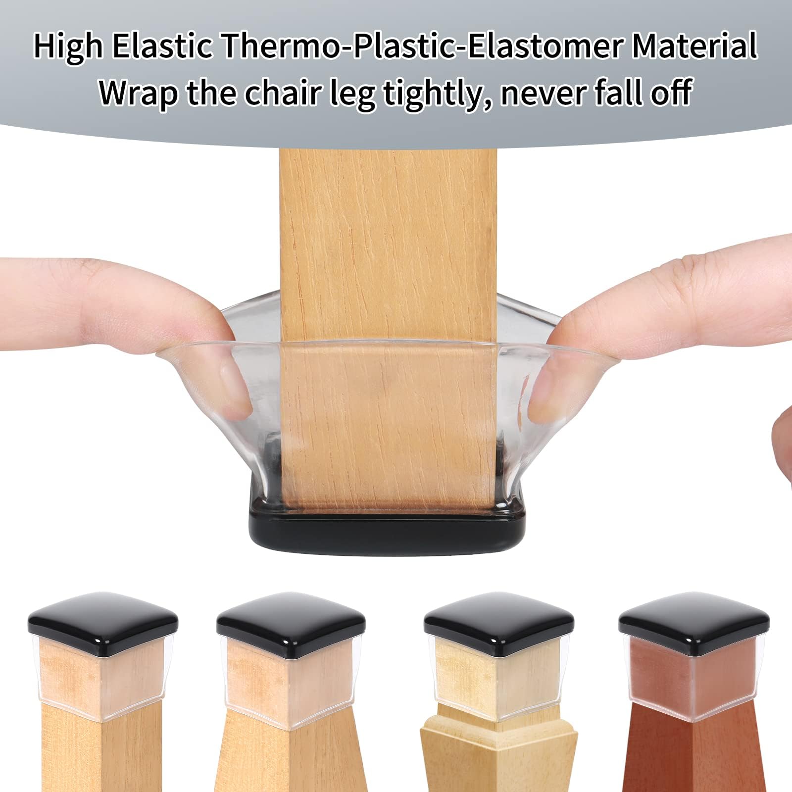 Snapklik.com : Ezprotekt Chair Leg Sliders For Carpet, 8 Pcs Square ...