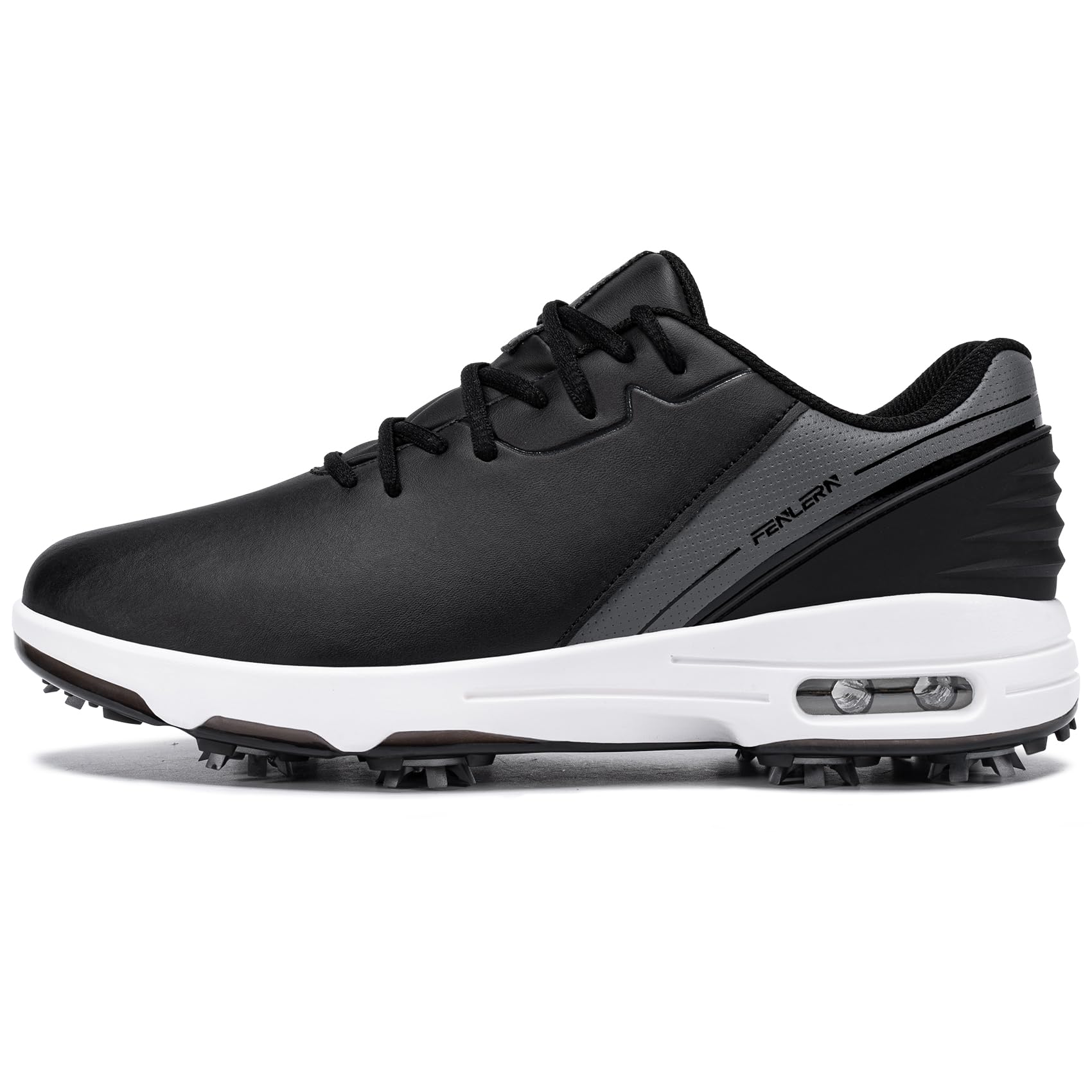 Snapklik.com : FENLERN Mens Golf Shoes Waterproof Spiked Comfortable