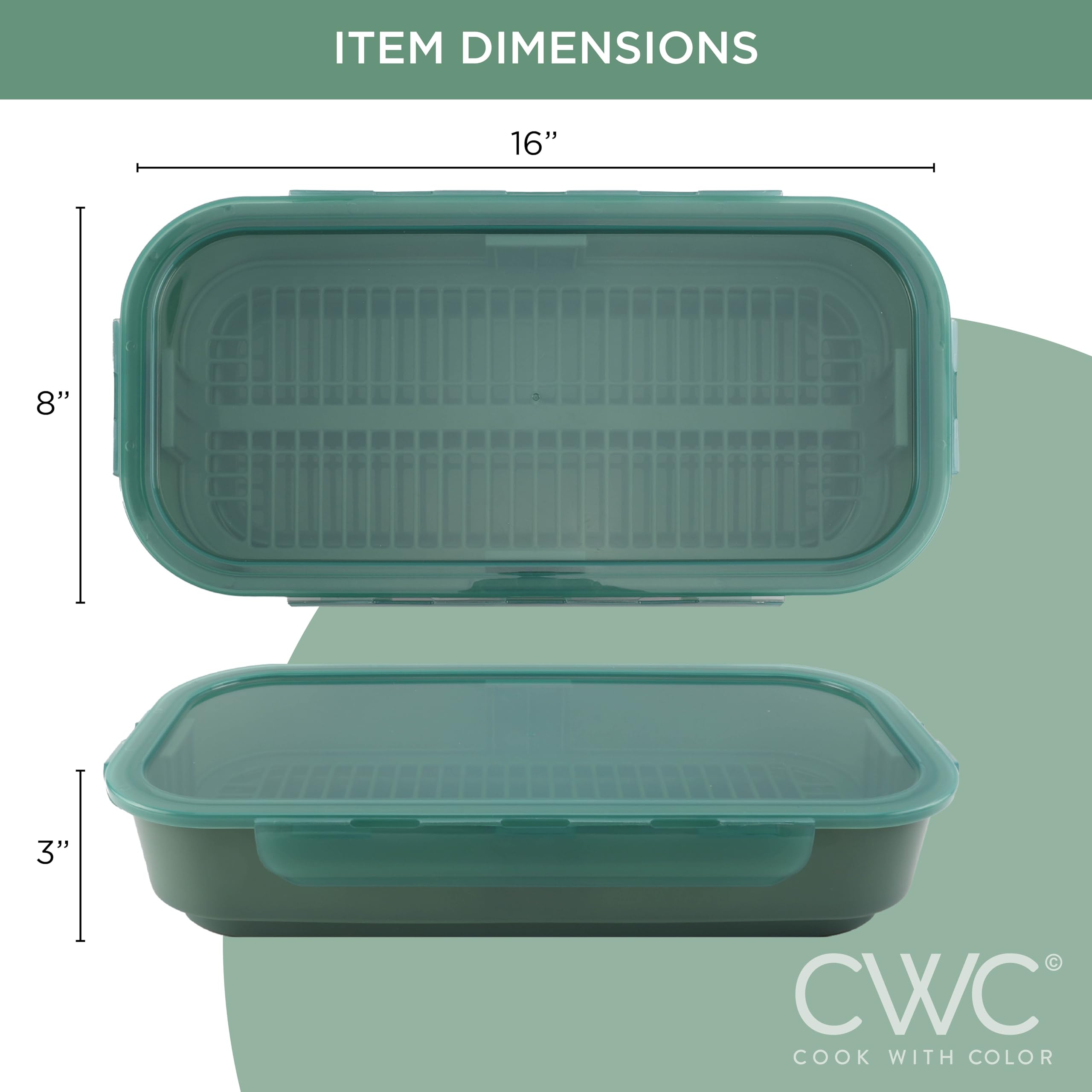 COOK WITH COLOR Collapsible Batter Bowl - Mess Free Breading Shaker ...