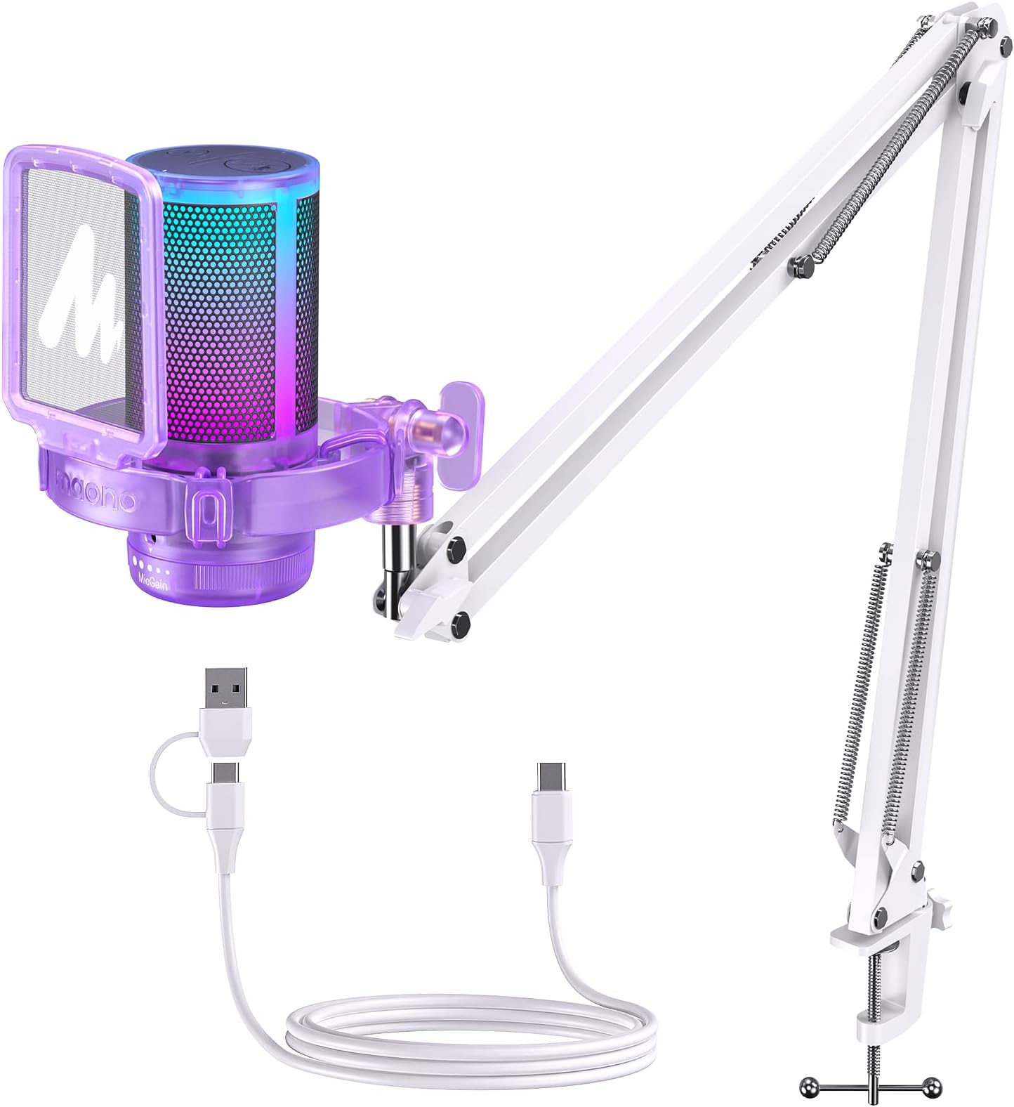 Amazon.com: MAONO USB Gaming Microphone with USB Dynamic Mic, PC ...