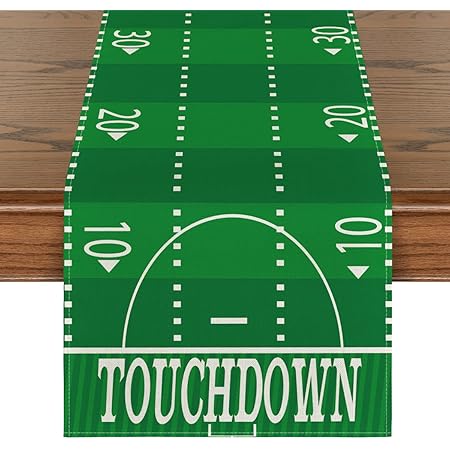 Amazon.com: Beistle Printed Game Day Table Runner, 11"x6', Green, White ...