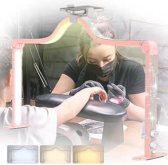 Half Moon Nail Desk Light, 35inch Foldable LED Nail Tech Lamp for Desk ...