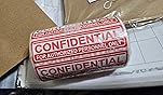 Red Confidential Sticker File Folder Chart Label 1 x 4 Inch ...