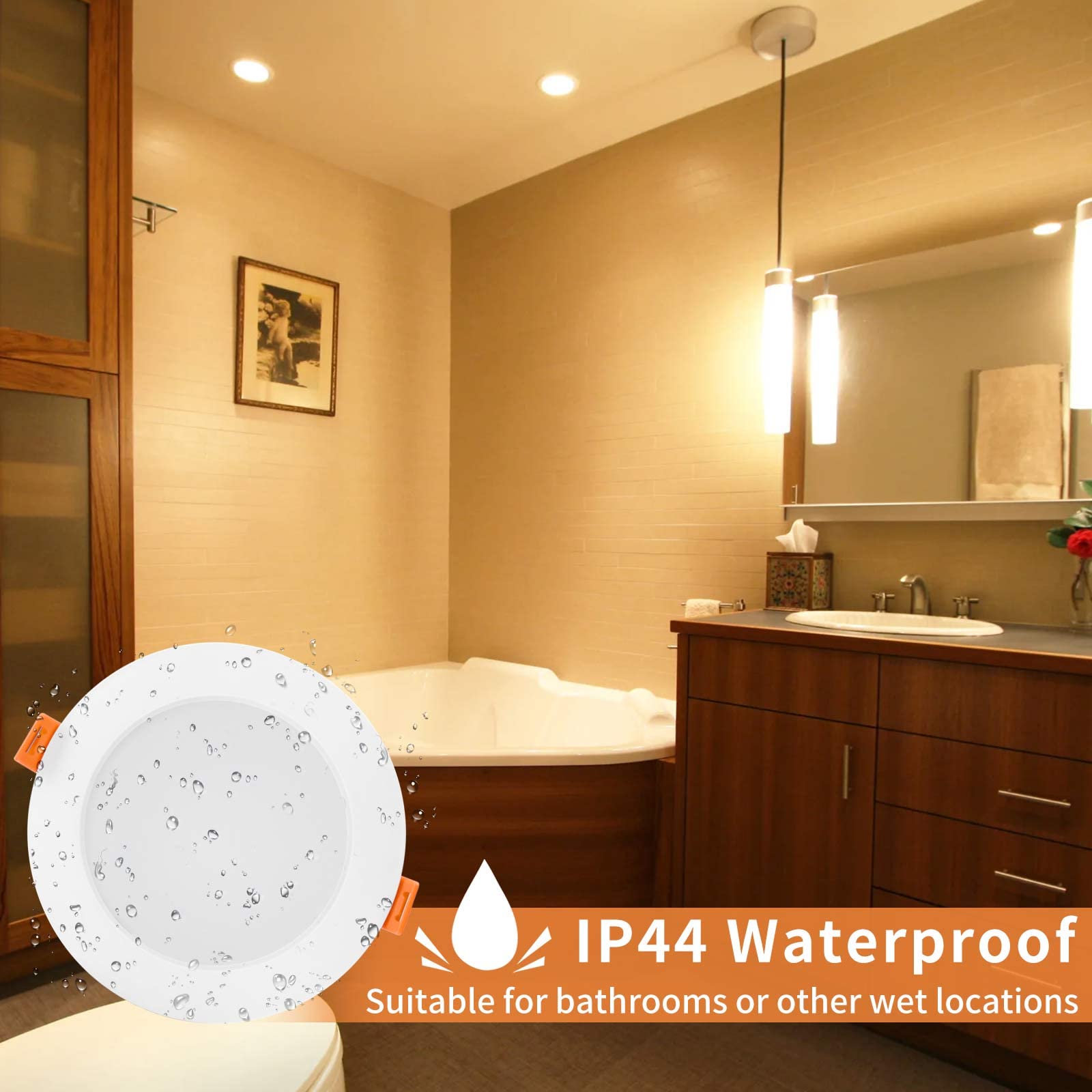 Recessed Spot Lighting Over Sink