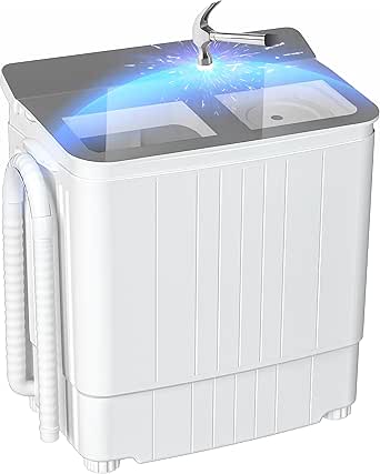 Superday Portable Mini Twin Tub Washing Machine Compact Washer and Spin ...