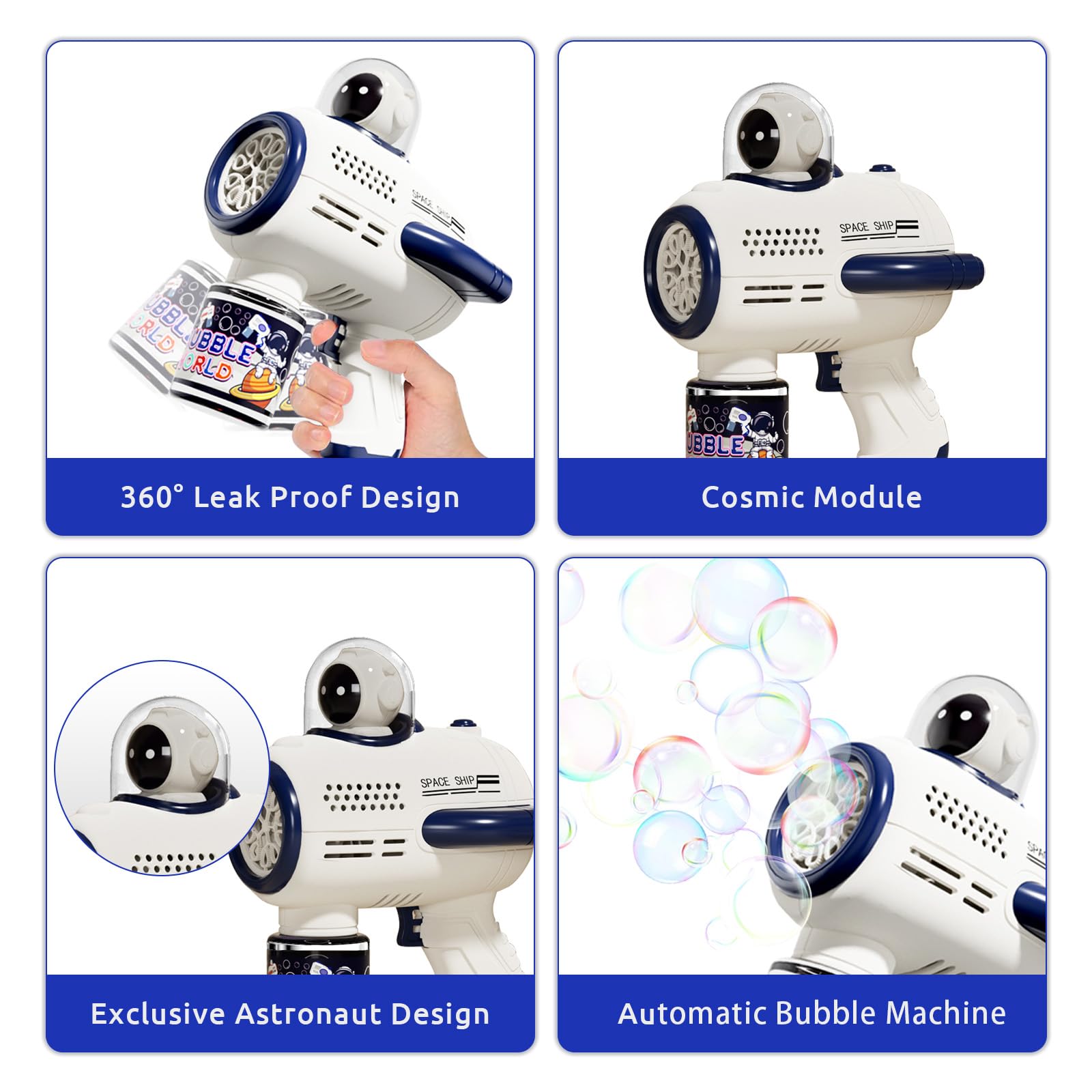 Bubble Machine Gun-Outer Space Astronauts Bubble Gun for Kids Bubble ...