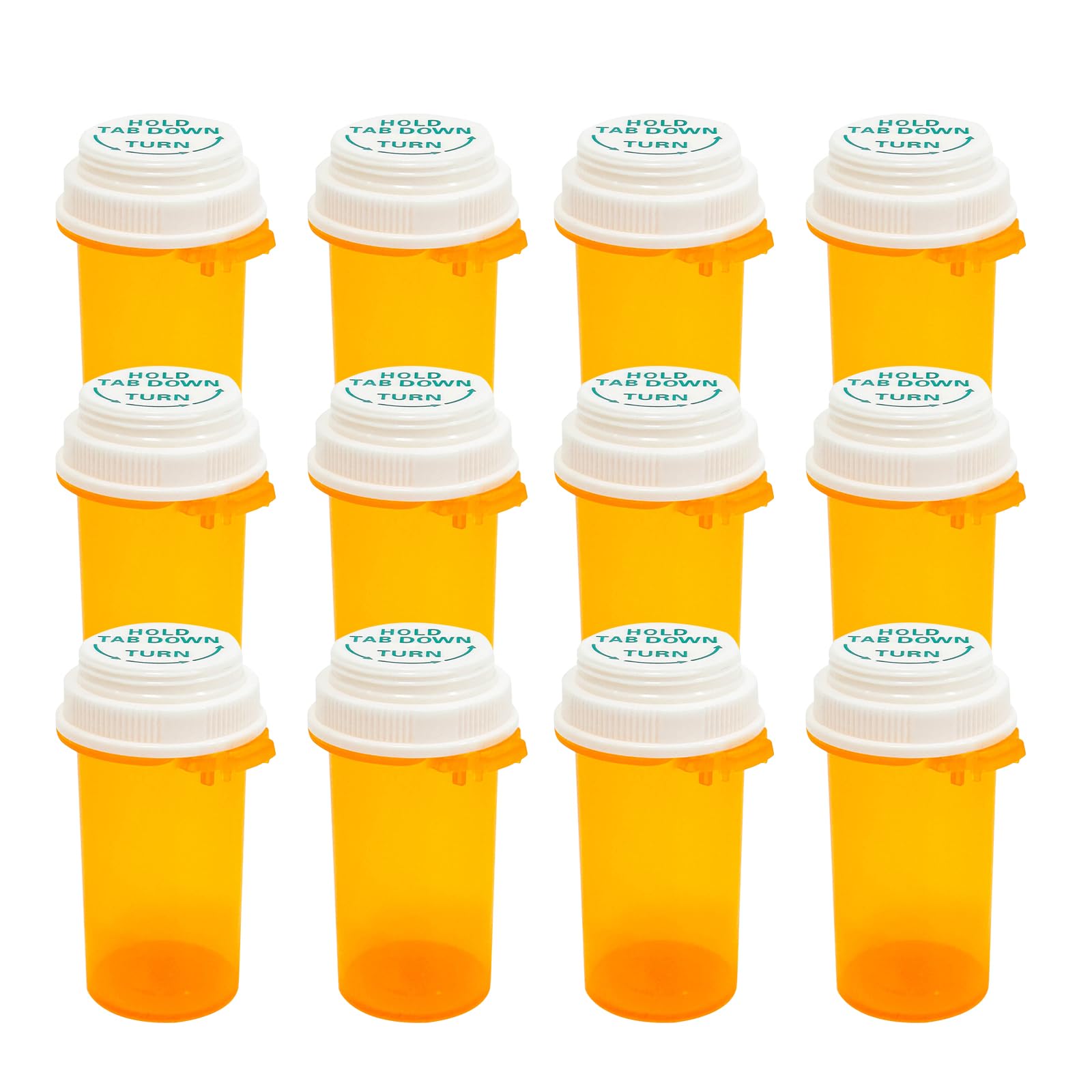Amazon.com: Prescription Reversible Thumb Tab Vials,Pill Bottles with ...