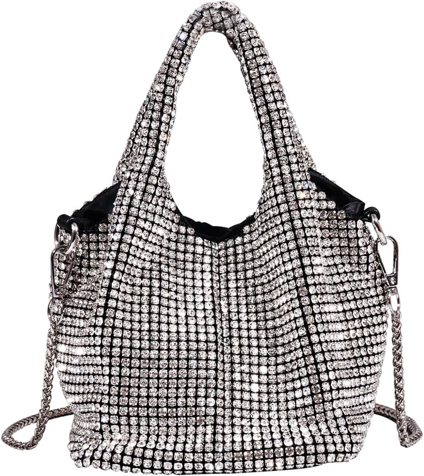 NOBLEZHU Sparkly Rhinestone Clutch Purses Rhinestone Handbags For Women- Elegant Evening Bags ...