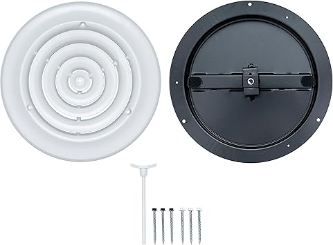 Handua 8" [Neck Size] Steel Round Air Supply Diffuser 8" [Neck Size ...