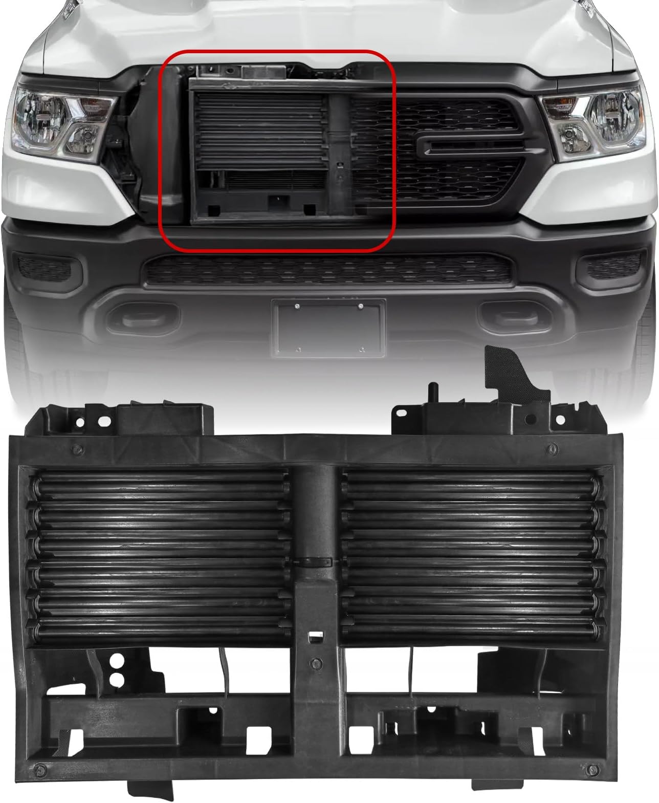 Amazon.com: VLINCAR Active Radiator Grille Shutter Assembly W/O ...