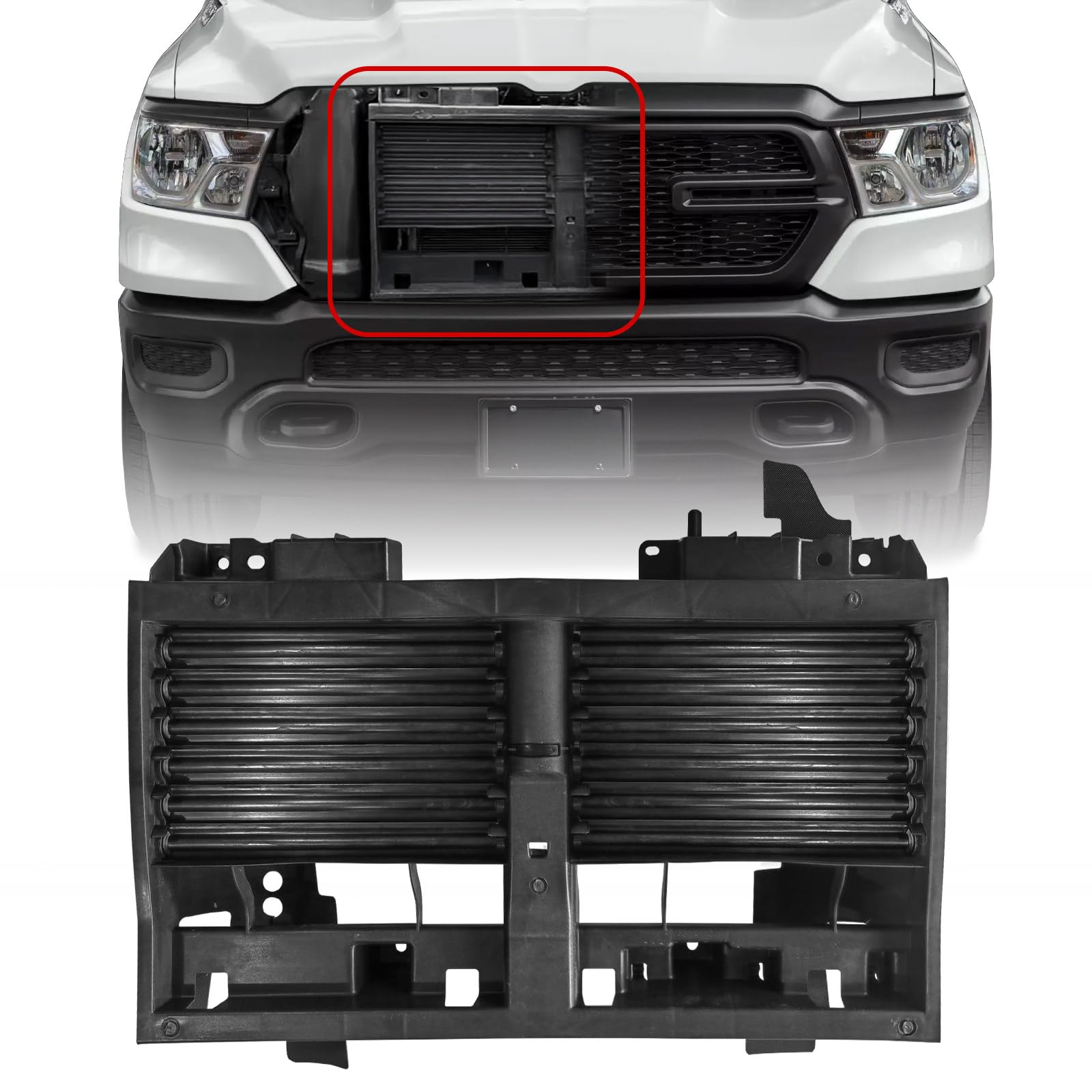 Amazon.com: VLINCAR Active Radiator Grille Shutter Assembly W/O ...