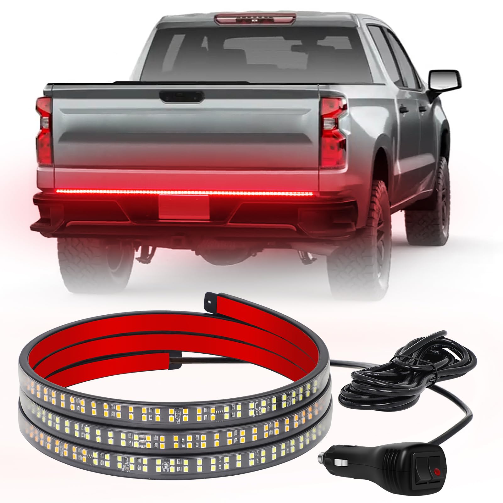 Snapklik.com : 60 Inch Fire Truck Red Emergency Lights Strip 360 LED ...