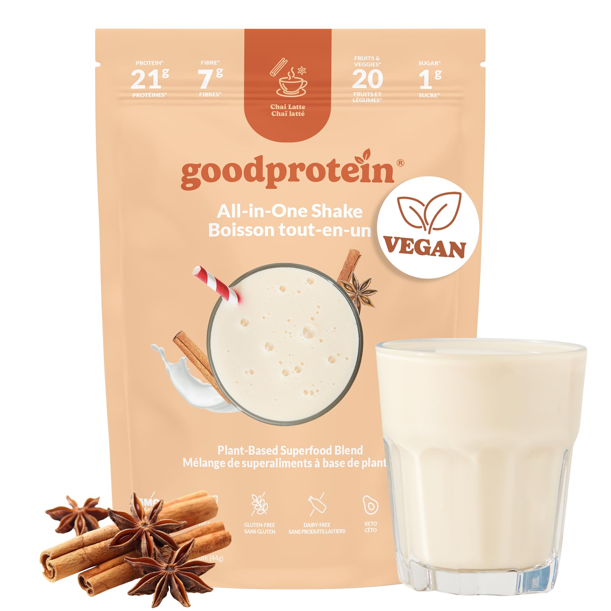 Good Protein Vegan Plant-based Protein Powder 100% Natural, Non-GMO ...