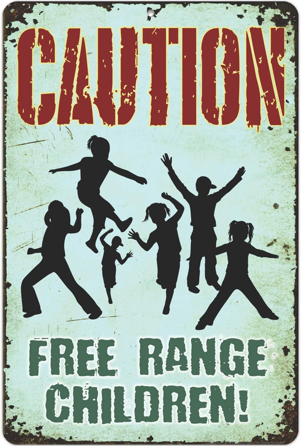 Amazon.com: ATX CUSTOM SIGNS - Rustic Novelty Bar Sign, Caution, Free ...