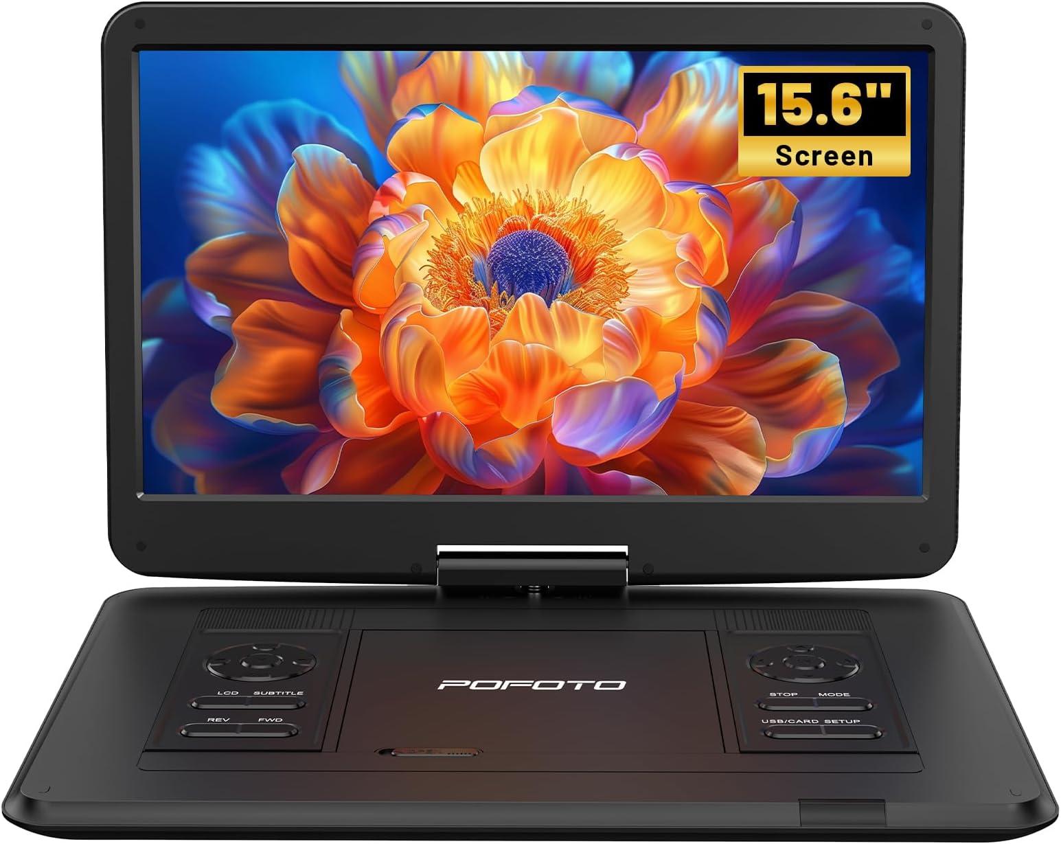 17.5" Portable DVD Player with 15.6" Large HD Swivel Screen, 6 Hours ...