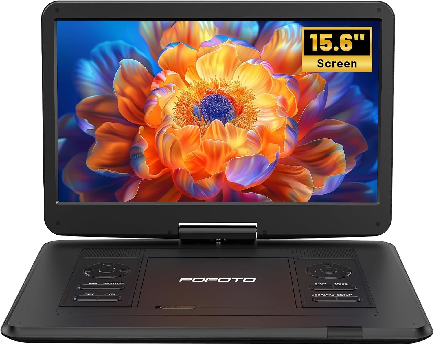17.5" Portable DVD Player with 15.6" Large HD Swivel Screen, 6 Hours ...