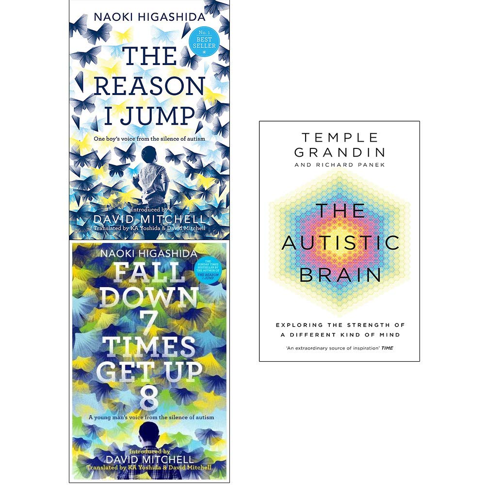 Reason I Jump, Fall Down 7 Times Get Up 8, Autistic Brain 3 Books ...