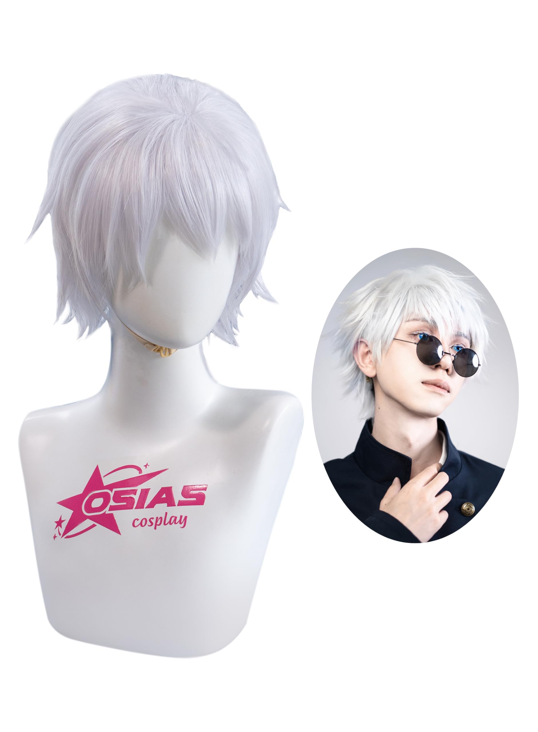 Amazon.com: OSIAS Gojo Satoru Shock hair Genshin Impact Cosplay Wig for ...