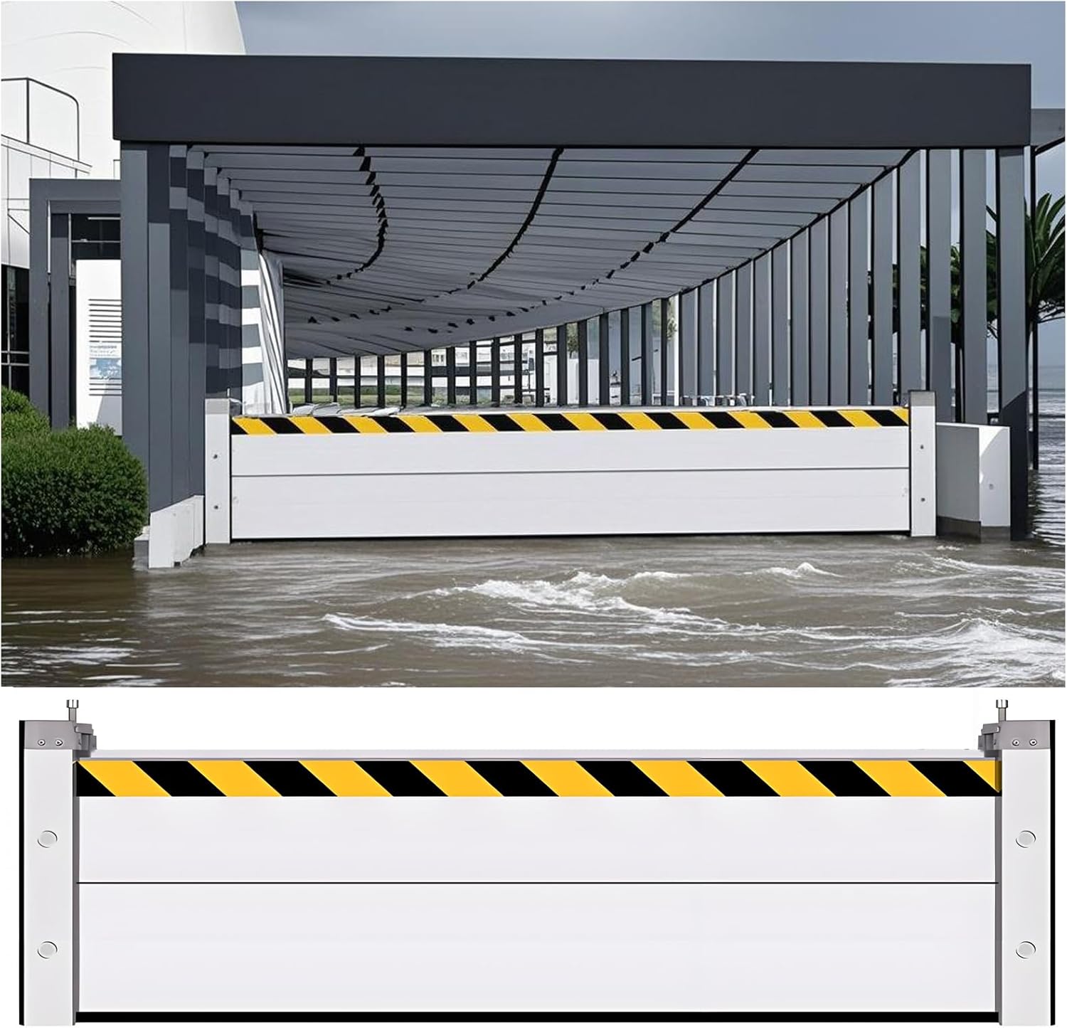 Flood Barriers for Home Exterior - Aluminum Alloy Outdoor Quick Dam Easy Flood Barrier Garage ...