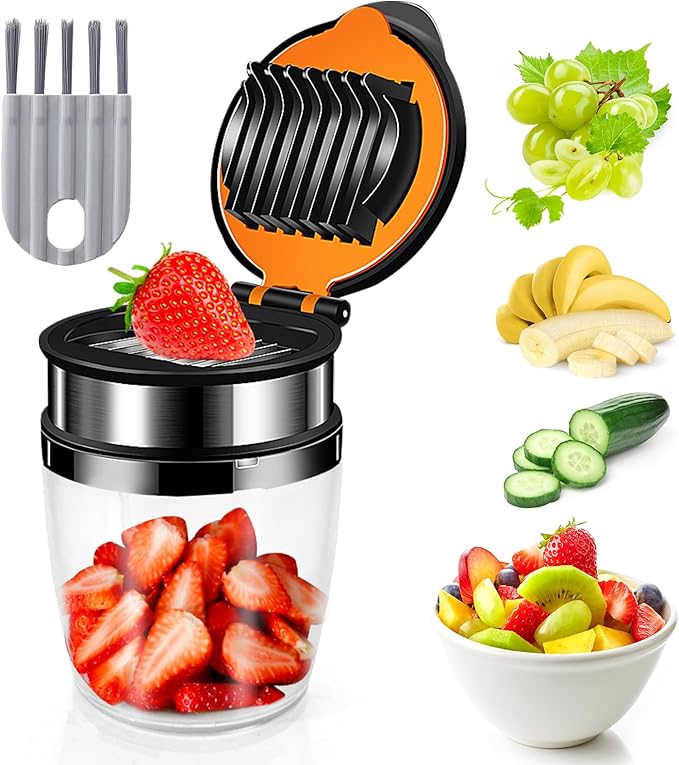 Amazon.com: Palksky Strawberry Slicer, Egg/Banana/Grape/Mushroom/Kiwi ...