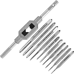 M METERXITY 1-Set Metric Thread Tap, HSS M1 M1.2 M1.4 M1.6 M1.7 M1.8 M2 ...