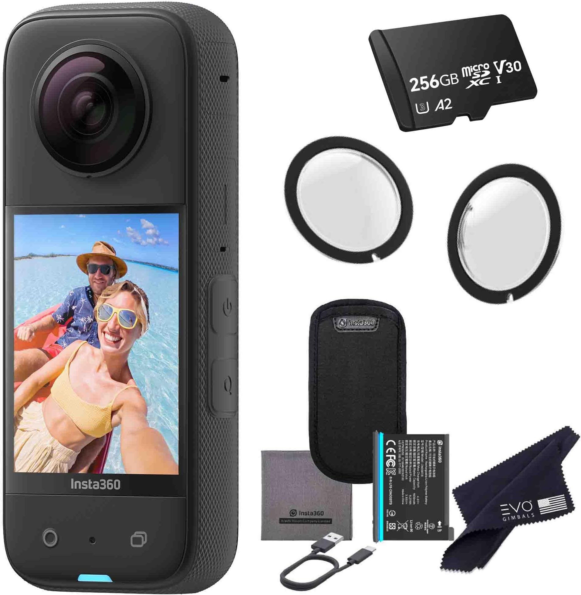 Amazon.com : Insta360 X3 Waterproof 360 Action Camera, 1/2" 48MP Sensor ...
