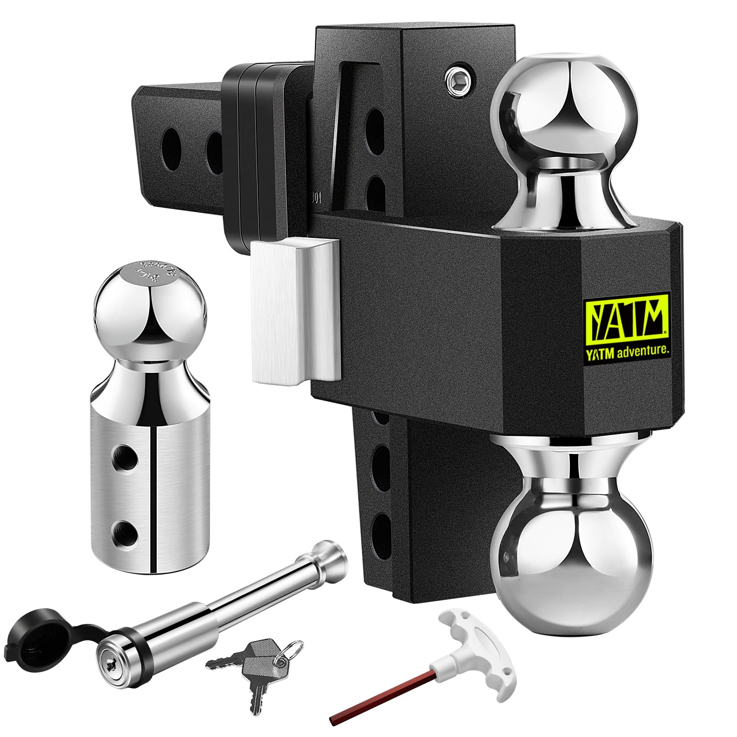 YATM Adjustable Hitches Fits 2" Receiver,6"Drop/Rise, Replaces Tri ...