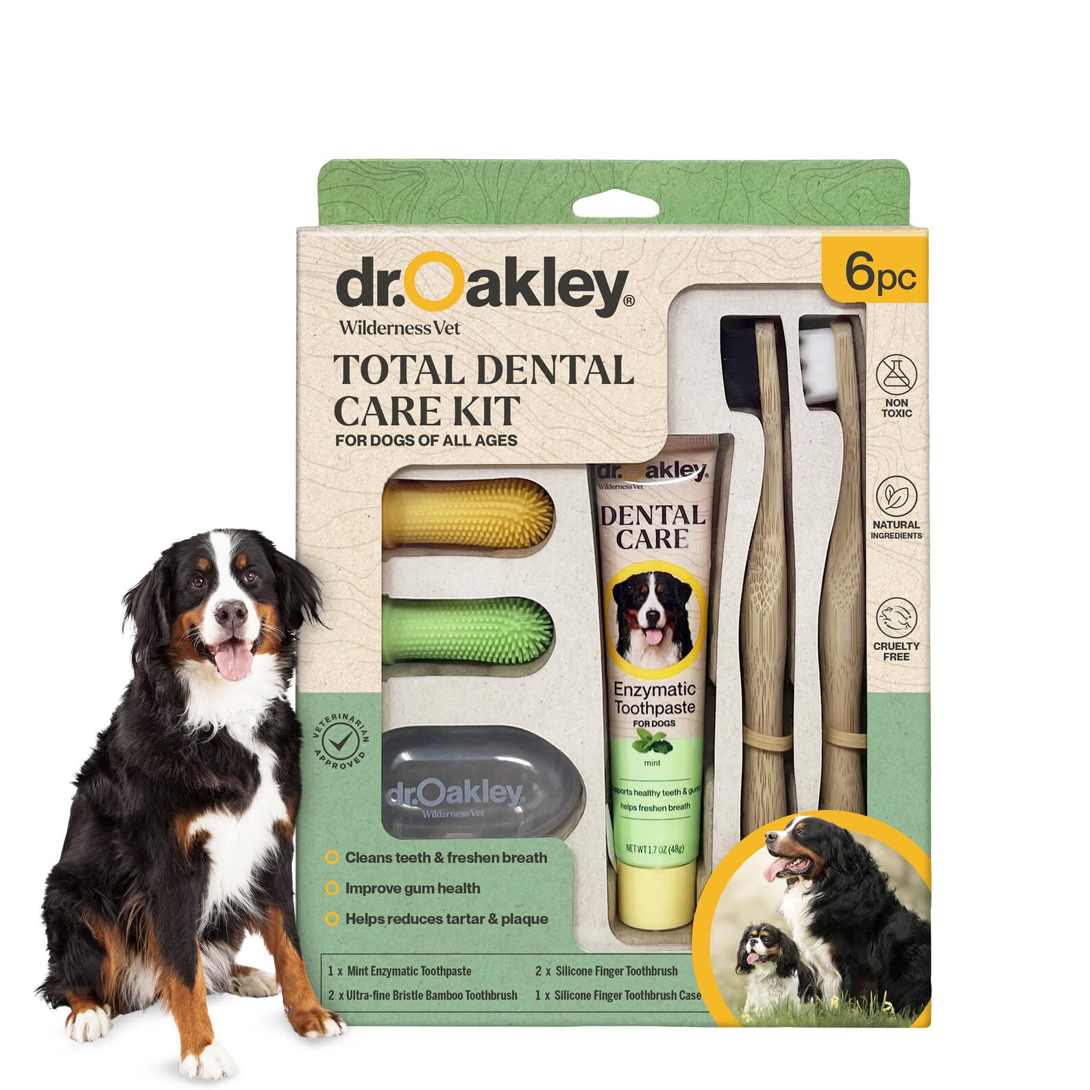 Amazon.com: Dr. Oakley Total Dental Care Kit for Dogs: Minty Fresh ...