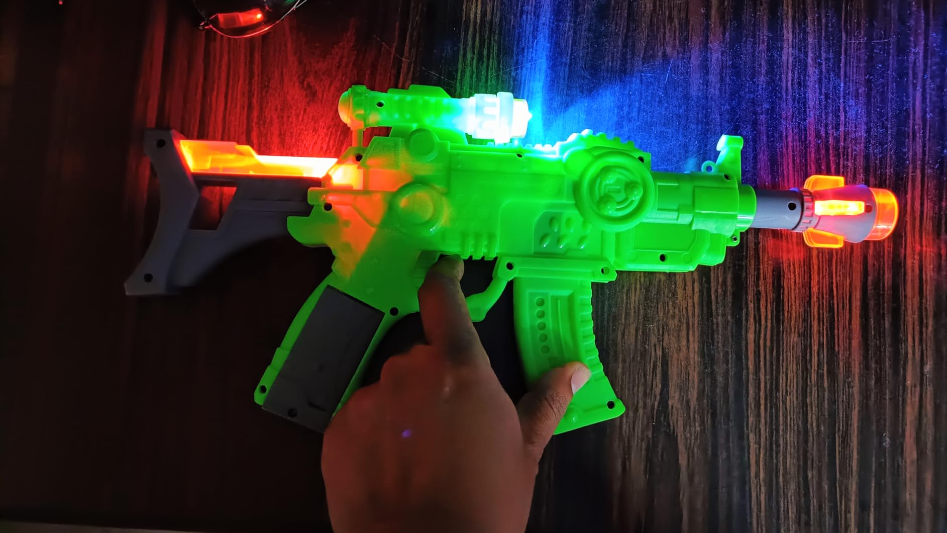 NHR Plastic Musical Toy Gun for Kids, Sound Toy with Infrared Laser ...