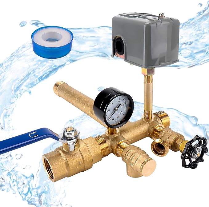 Pressure Tank Tee Installation Kit with 1" Pressure Tank Tee & 40-60 ...