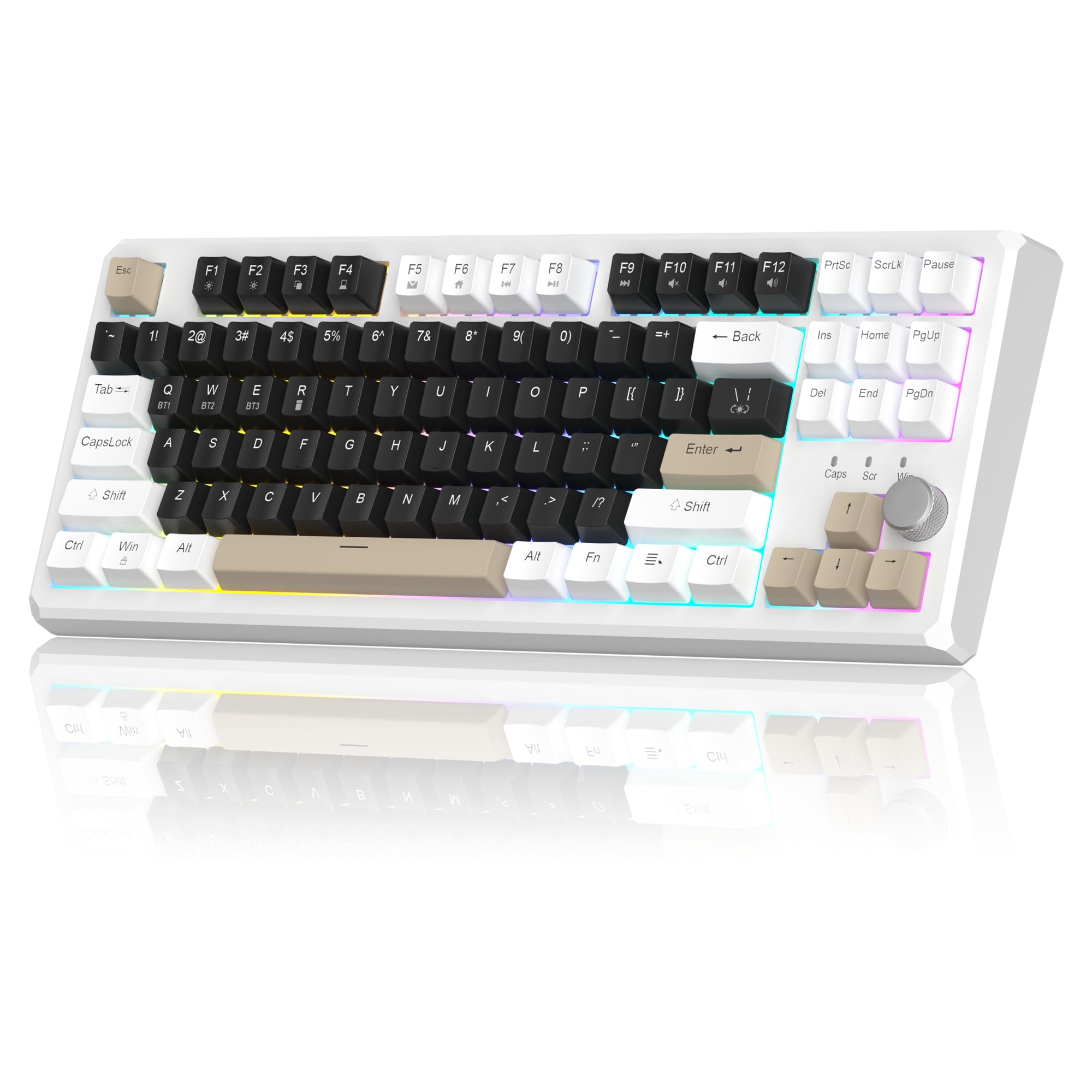 Amazon.com: MageGee 75% Wireless Creamy Mechanical Keyboard,Gasket Blue ...