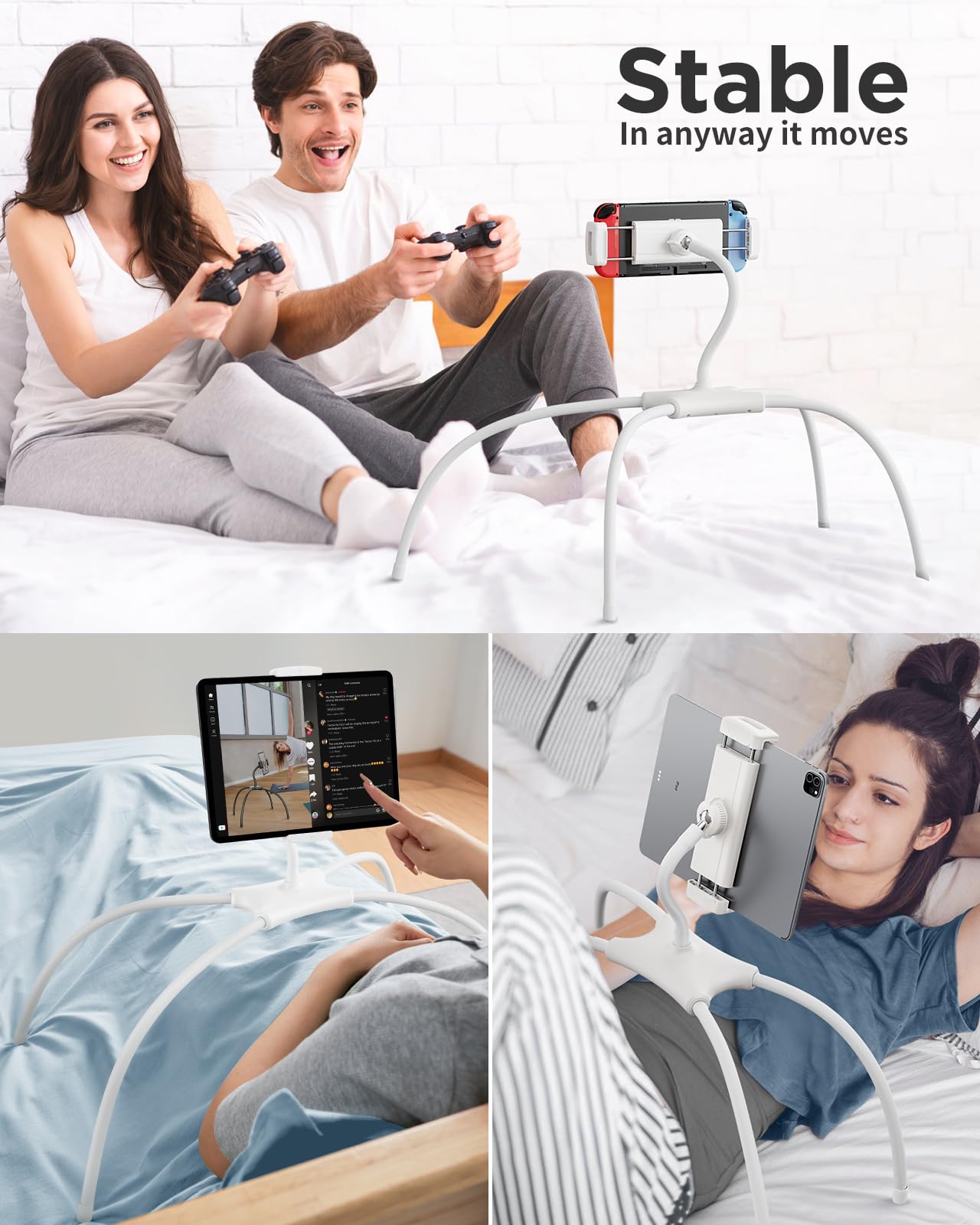 Snapklik.com : SAIJI iPad Stand, Adjustable Ergonomic Tablet Holder For ...