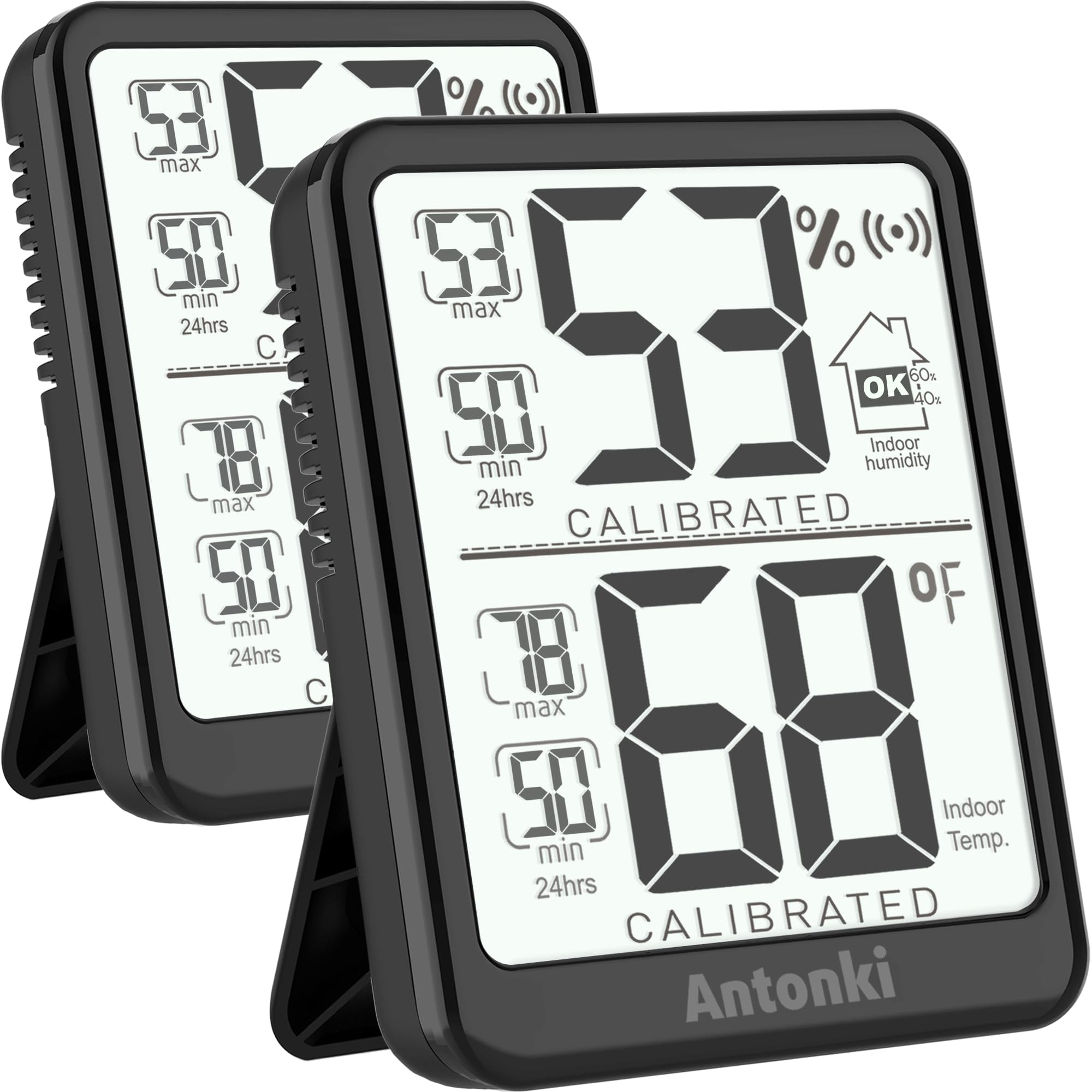 Snapklik.com : Antonki 2-Pack Room Thermometer, Digital Small ...
