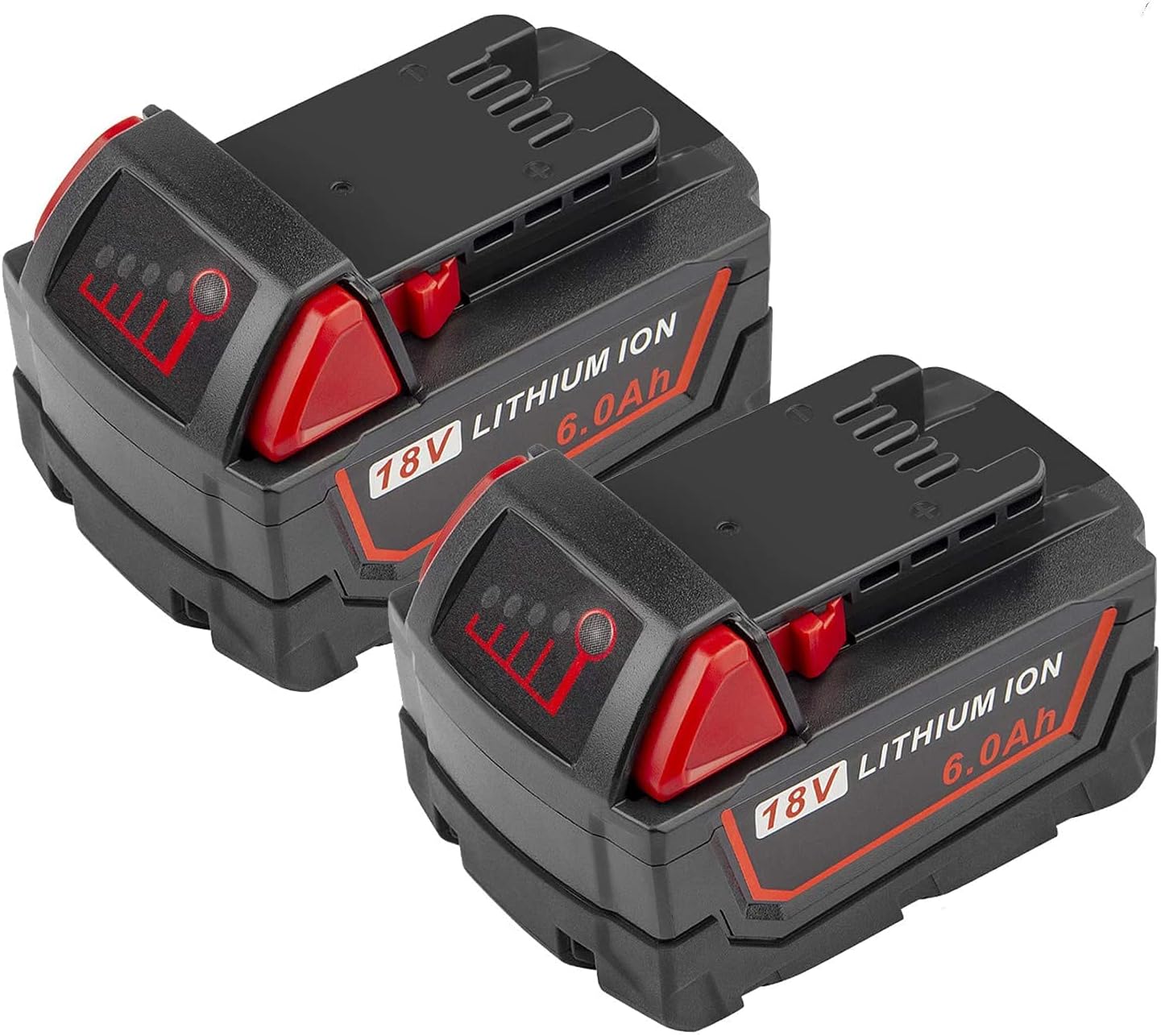 2 pilas nuevas para Milwaukee M18 de litio XC 6.0 AH de capacidad ...