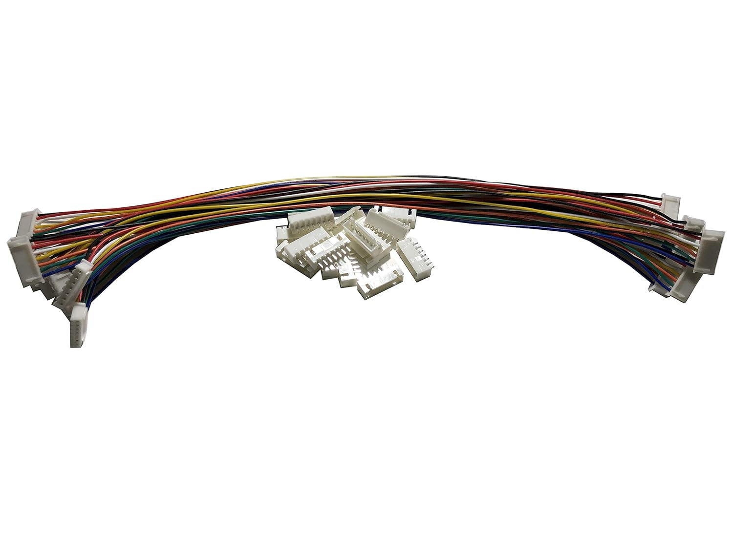 LATTECH 8 PCS 7 PIN JST XH Female Connector on Both Side - 300mm 1007 ...